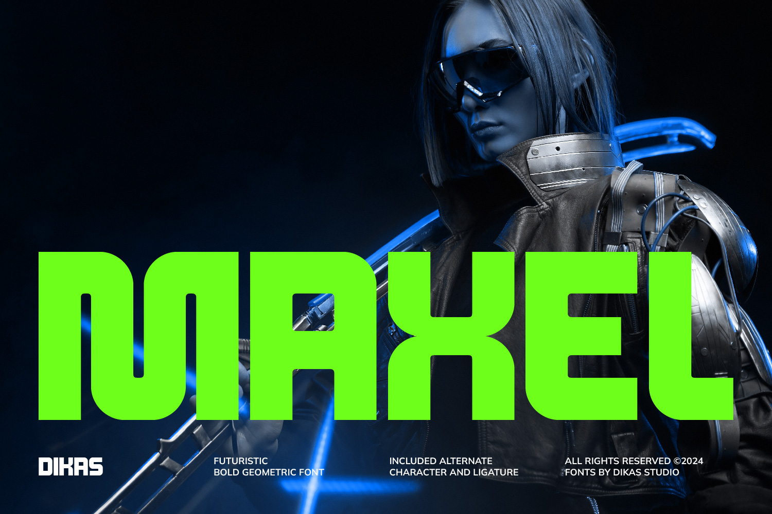 Maxel - Bold Futuristic Font - Dikas Studio